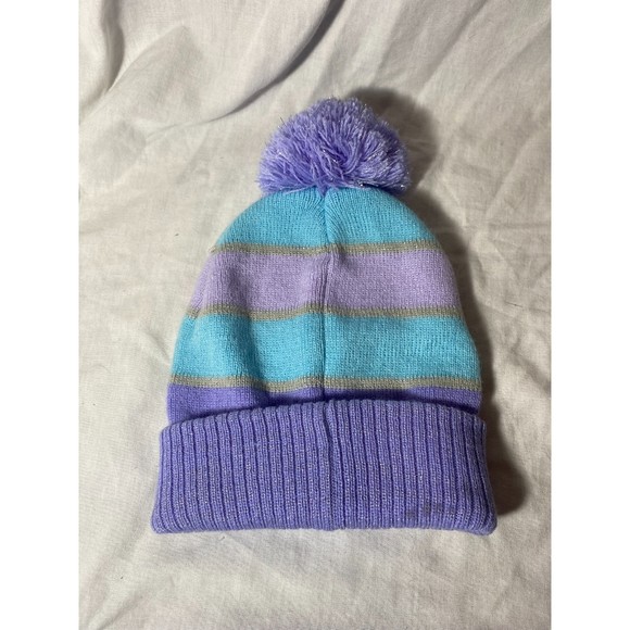 Frozen | Accessories | Frozen Elsa Anna Blue Purple Pom Beanie | Poshmark